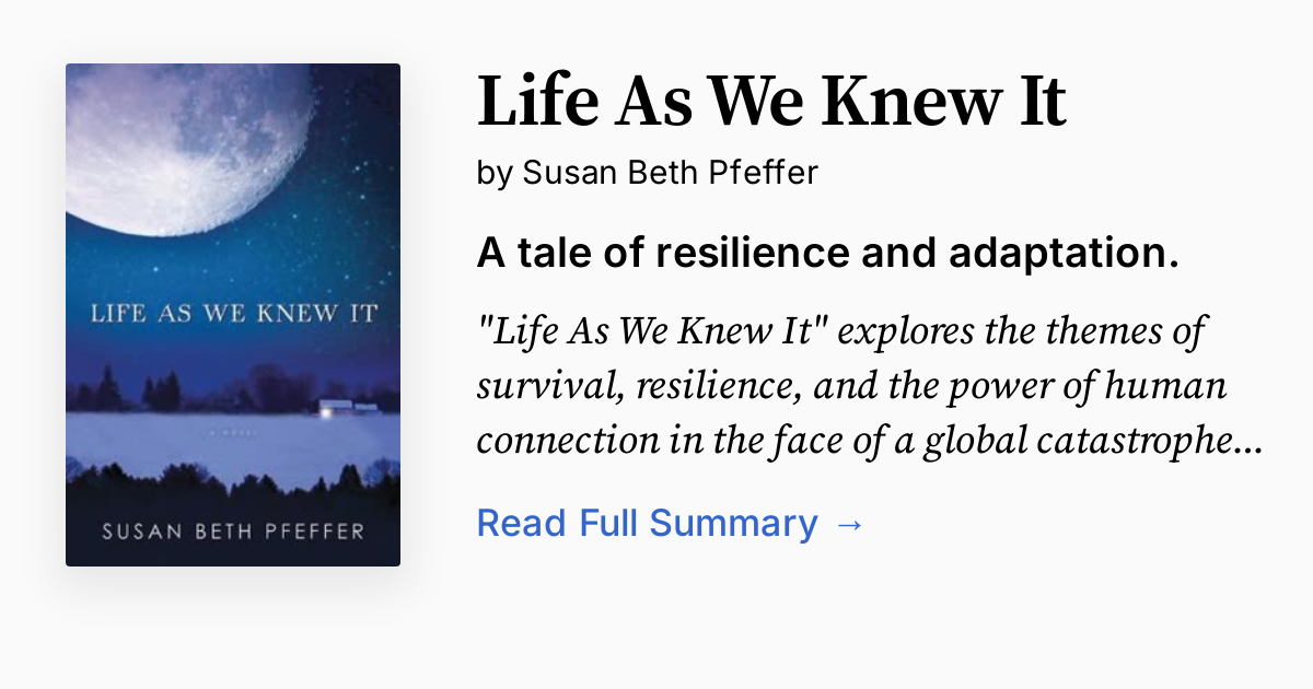 Life As We Knew It | Summary, Audio, Analysis, FAQ