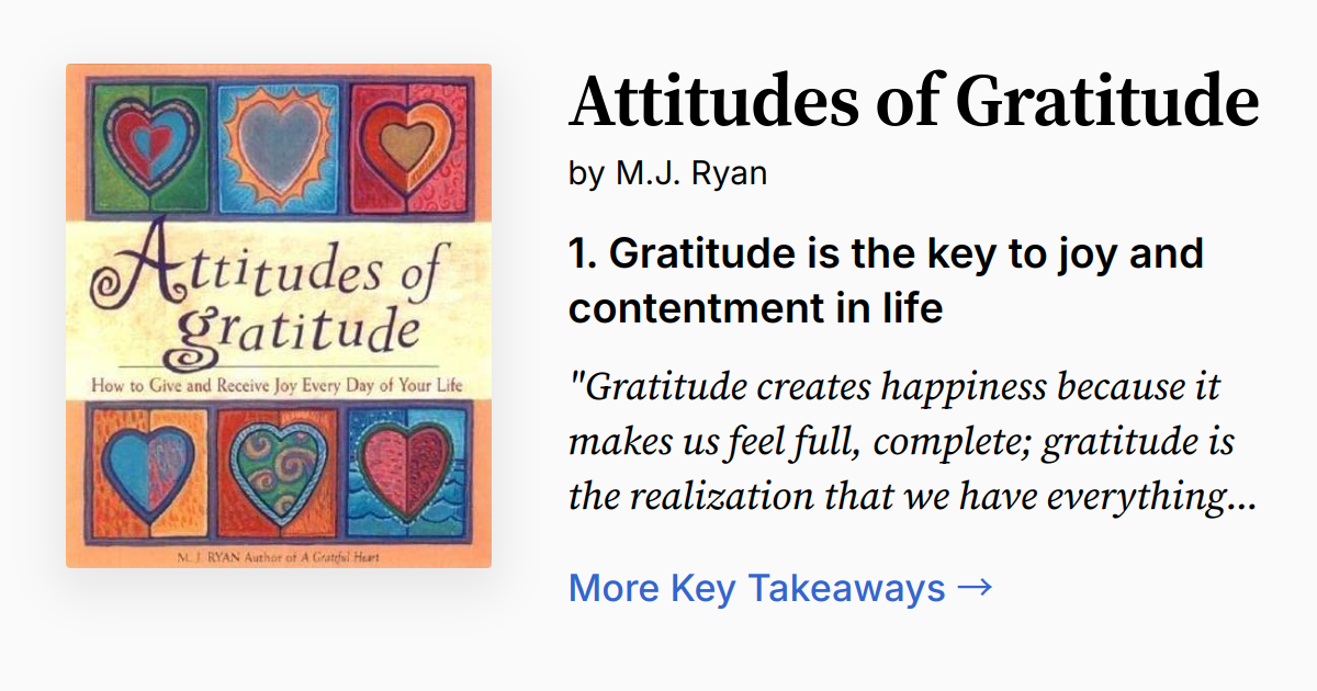 Attitudes of Gratitude | Summary, Audio, Quotes, FAQ