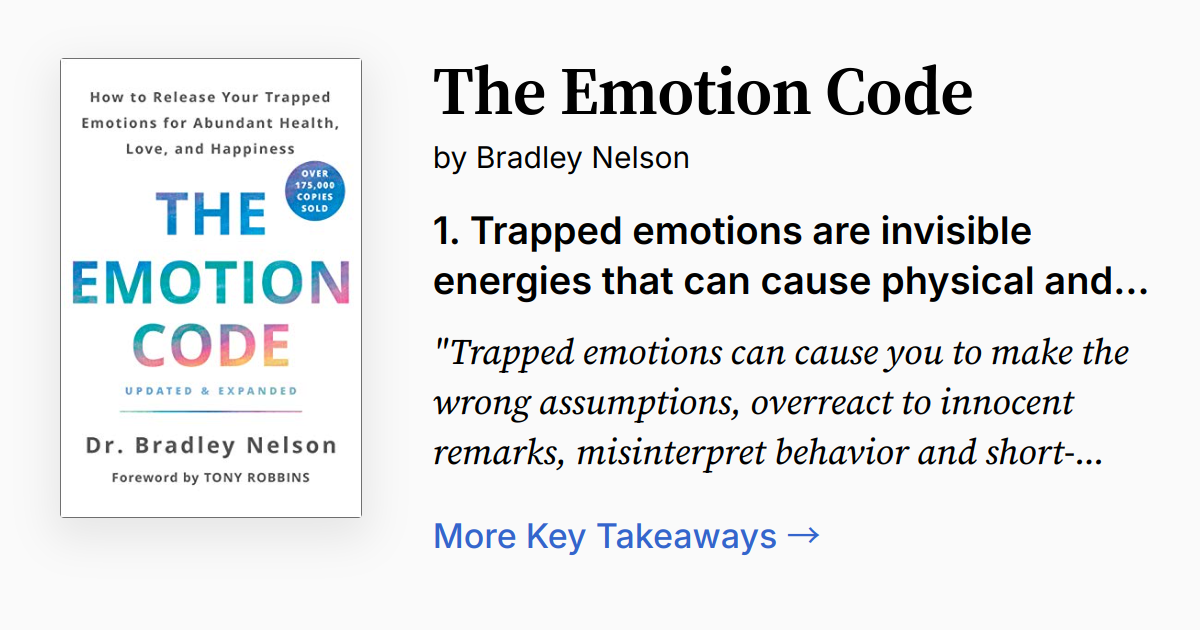 The Emotion Code | Summary, Audio, Quotes, FAQ