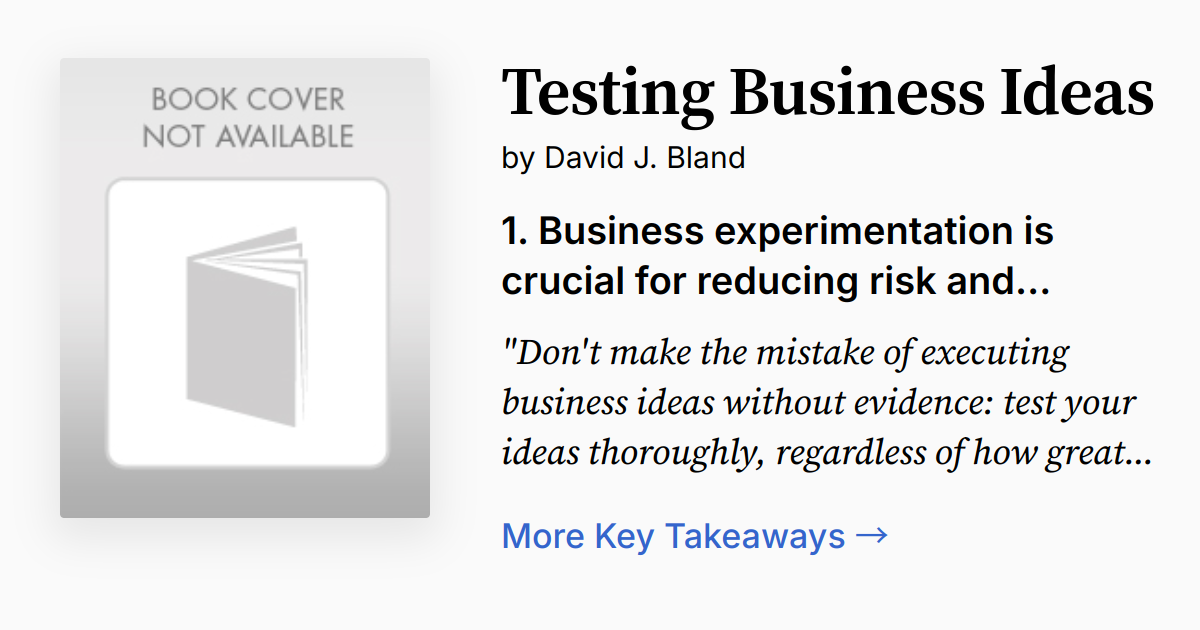 Testing Business Ideas | Summary, Audio, Quotes, FAQ
