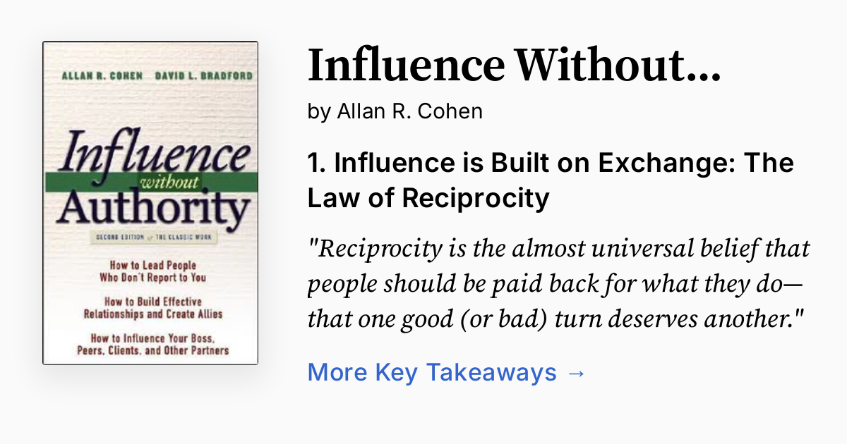 Influence Without Authority | Summary, Audio, Quotes, FAQ