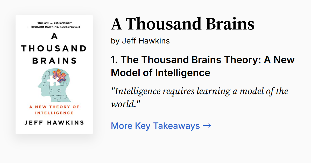 A Thousand Brains | Summary, Audio, Quotes, FAQ