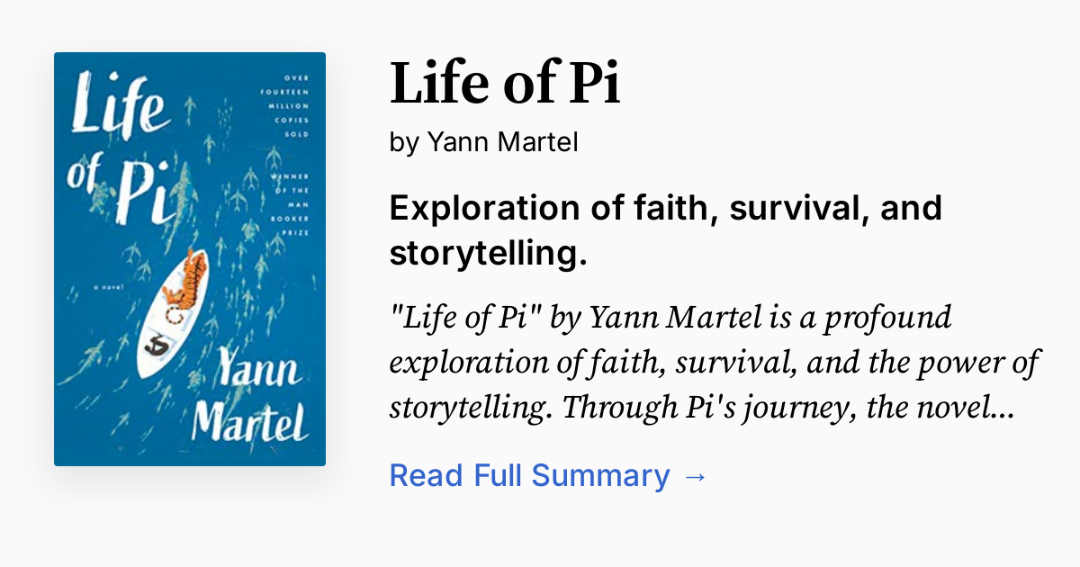 Life of Pi by Yann Martel | Summary, Analysis, FAQ