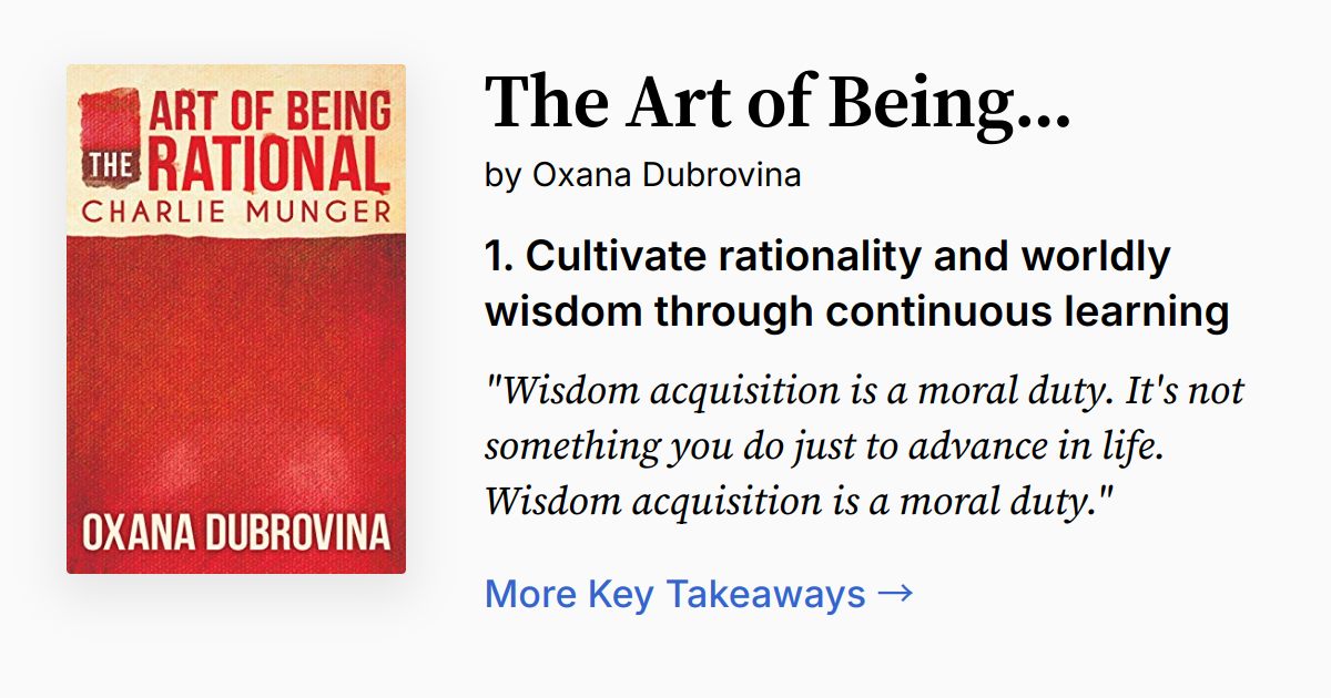 The Art of Being Rational | Summary, Audio, Quotes