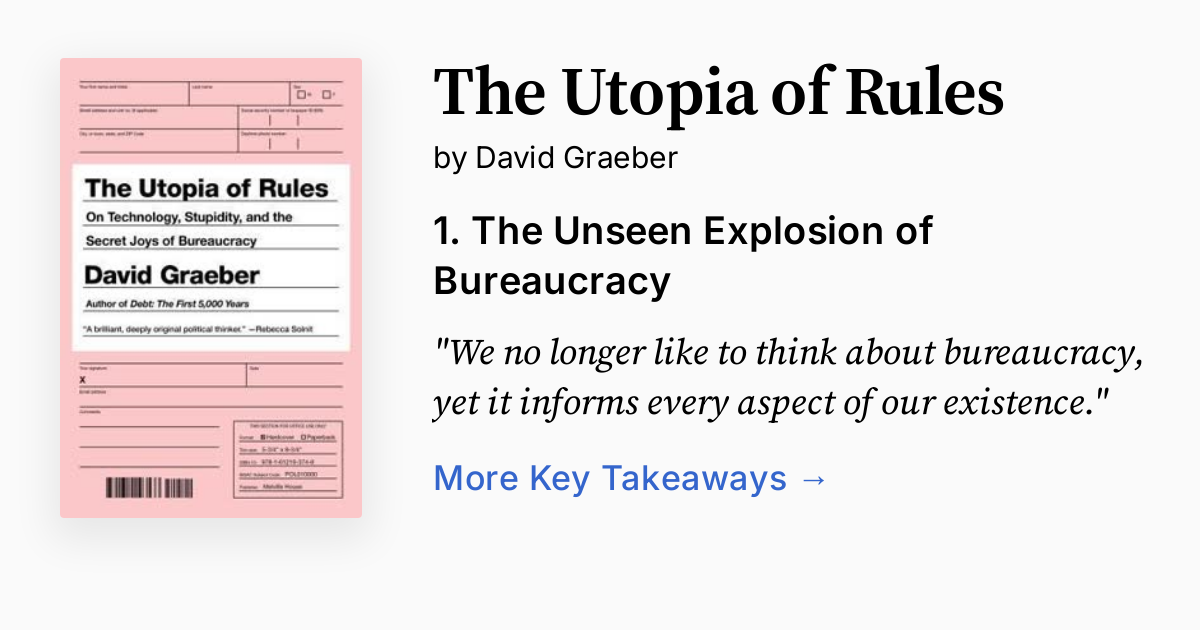 The Utopia of Rules | Summary, Audio, Quotes