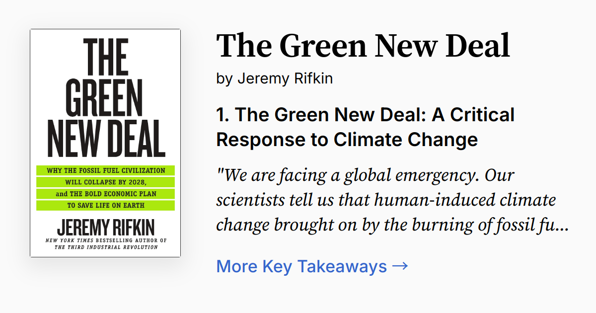 The Green New Deal | Summary, Audio, Quotes, FAQ