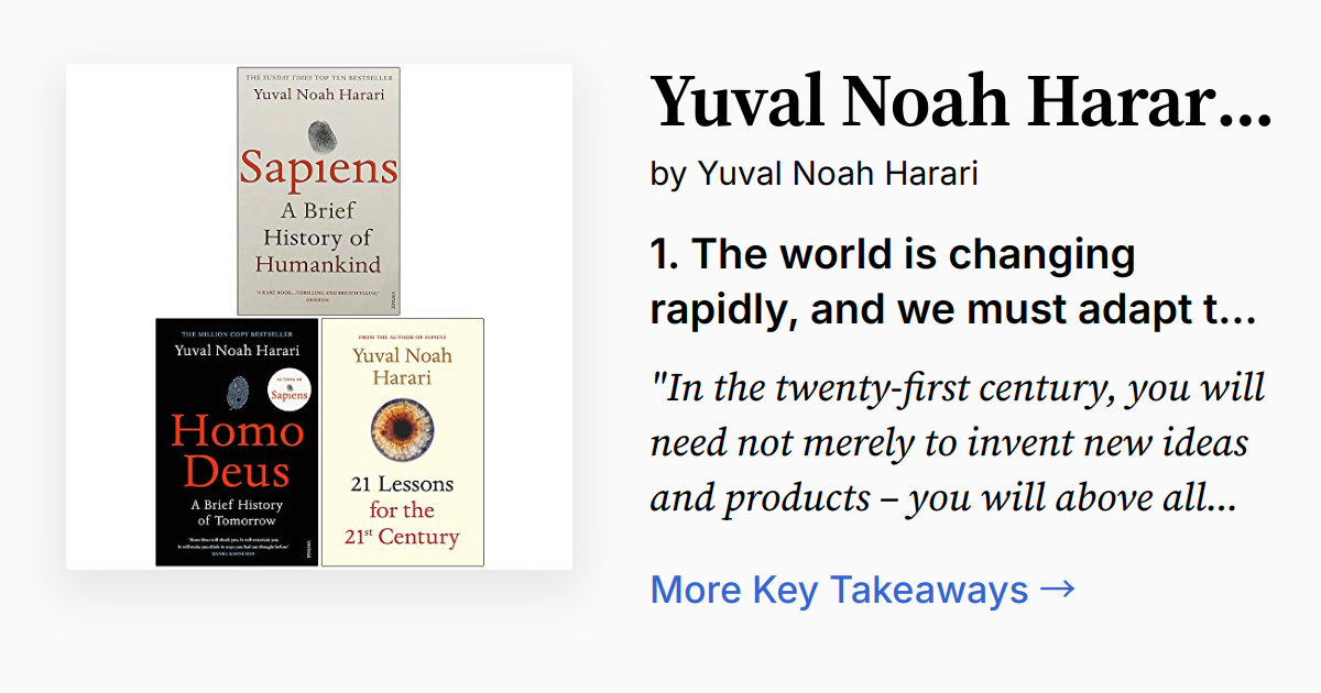 Yuval Noah Harari Collection 3 Books Set | Summary, Audio, Quotes, FAQ