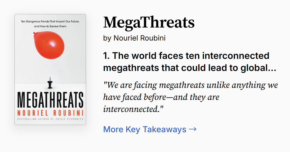 MegaThreats by Nouriel Roubini | Summary, Quotes, FAQ, Audio