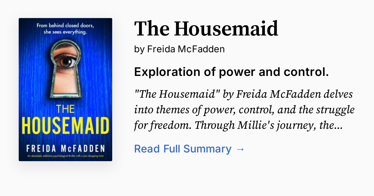 The Housemaid by Freida McFadden | Summary, Audio, Analysis, FAQ
