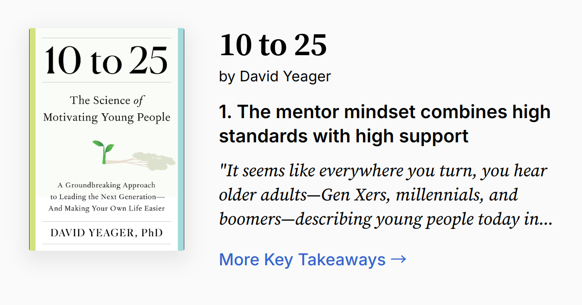 10 to 25 by David Yeager | Summary, Audio, Quotes, FAQ