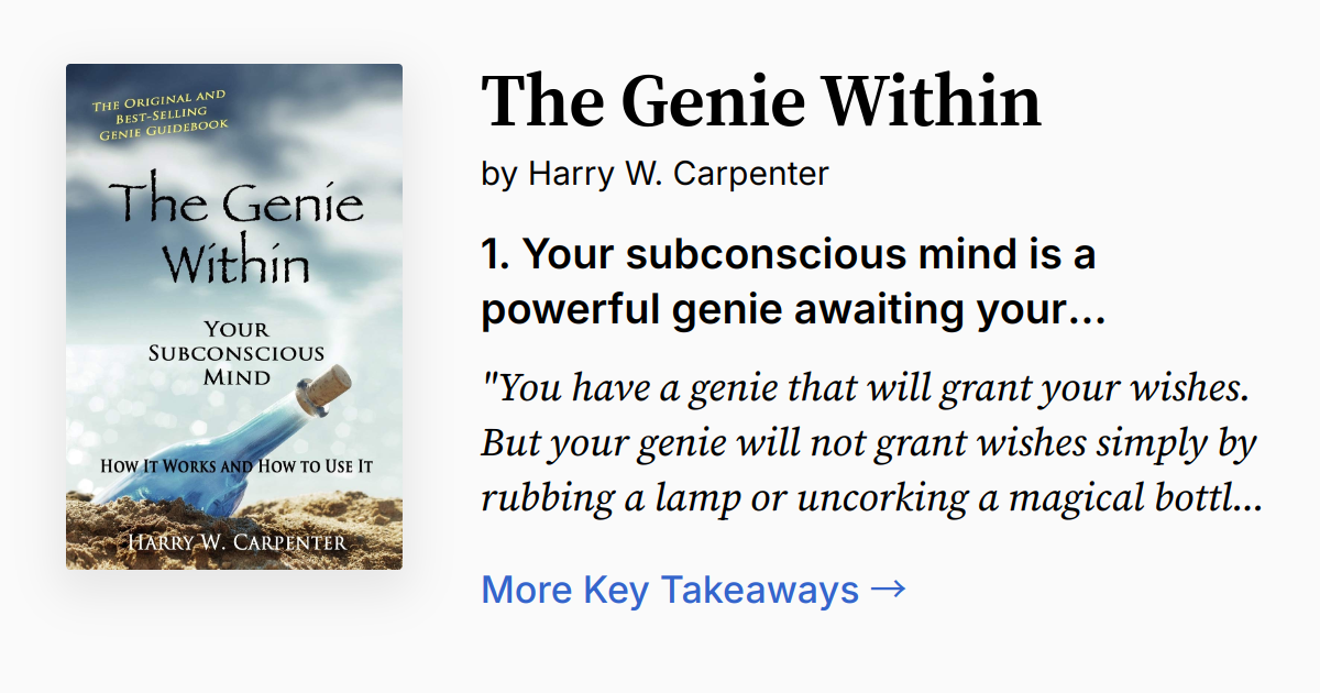The Genie Within | Summary, Audio, Quotes, FAQ