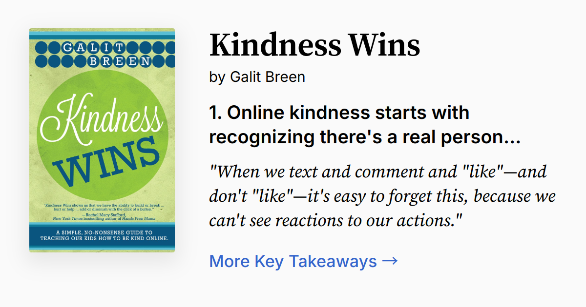 Kindness Wins by Galit Breen | Summary, Audio, Quotes