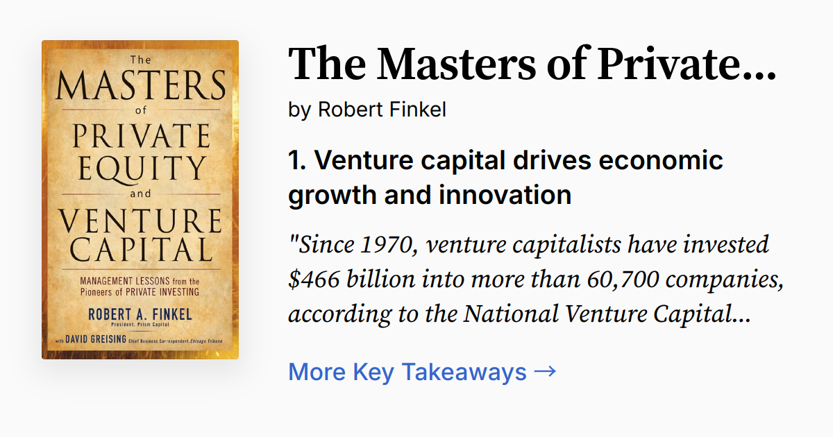 The Masters of Private Equity and Venture Capital | Summary, Audio ...