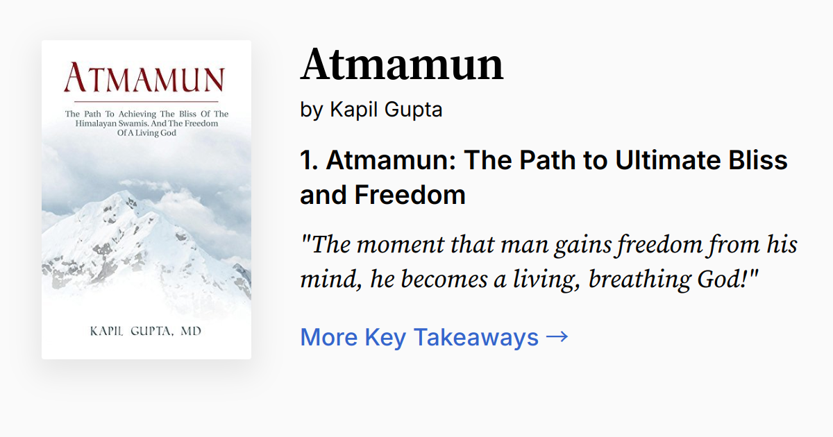 Atmamun by Kapil Gupta | Summary, Quotes, FAQ, Audio