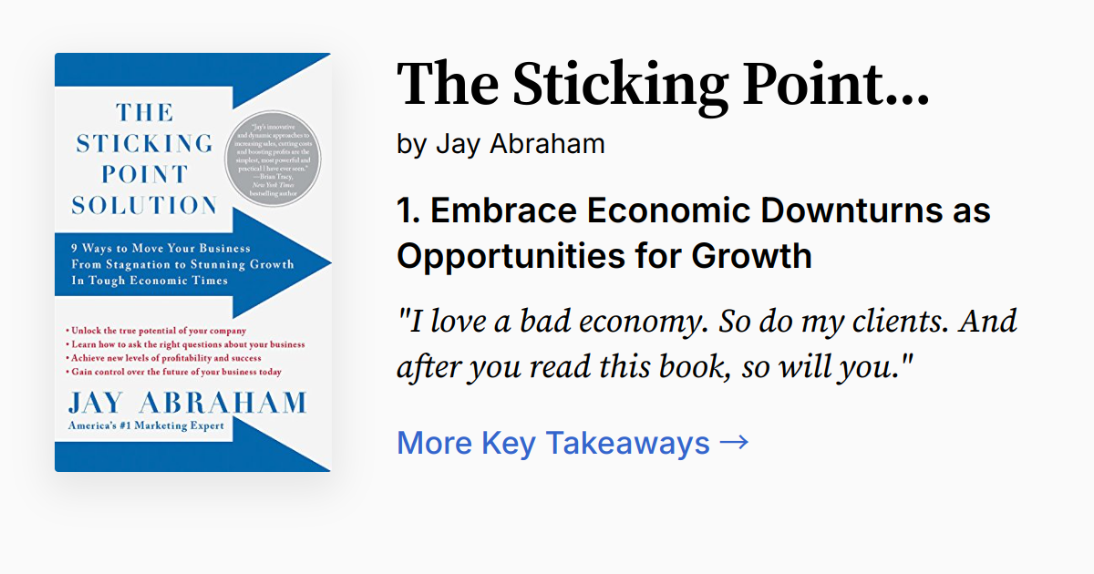 The Sticking Point Solution | Summary, Audio, Quotes, FAQ