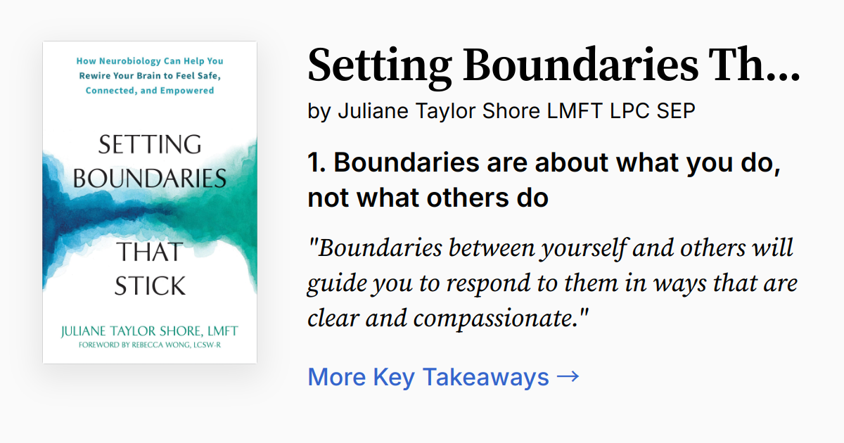 Setting Boundaries That Stick | Summary, Audio, Quotes, FAQ