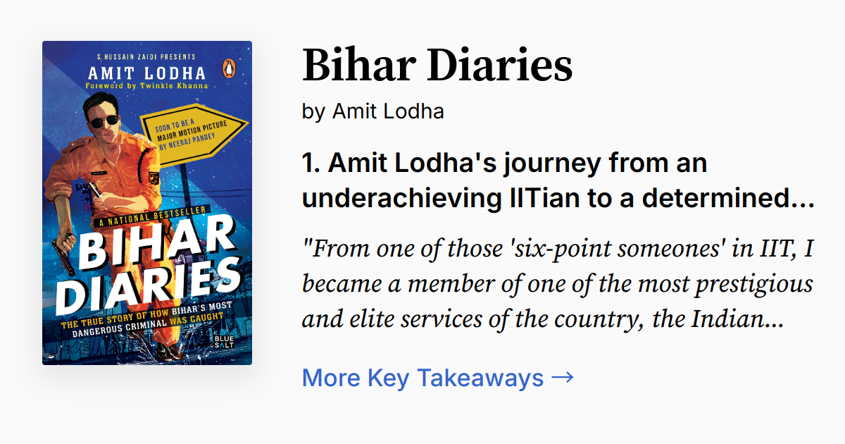 Bihar Diaries by Amit Lodha | Summary, Audio, Quotes, FAQ