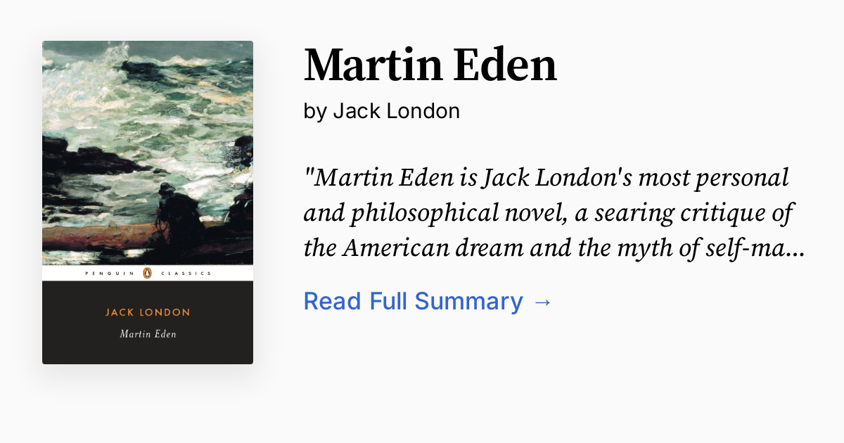 Martin Eden by Jack London | Summary, Audio, Analysis, FAQ