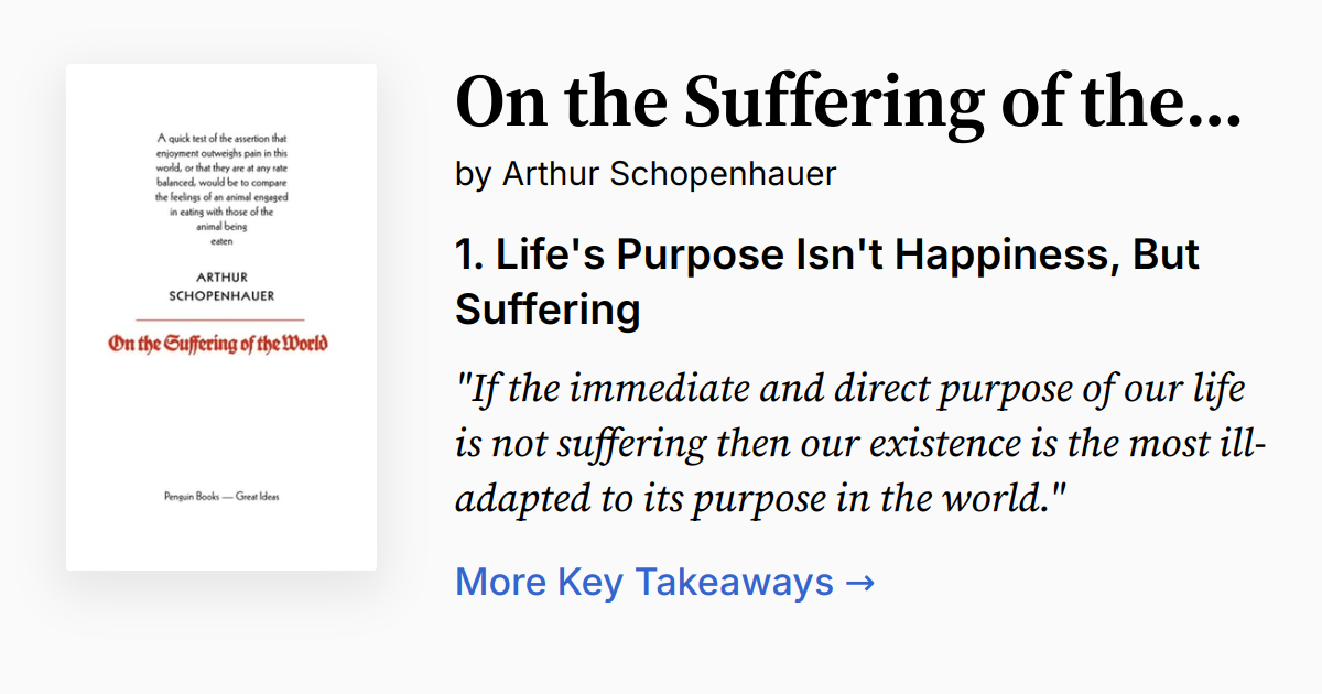 On the Suffering of the World | Summary, Audio, Quotes, FAQ