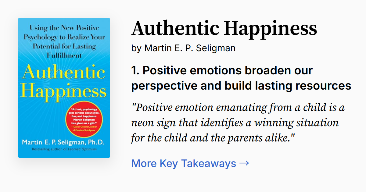 Authentic Happiness | Summary, Quotes, FAQ, Audio