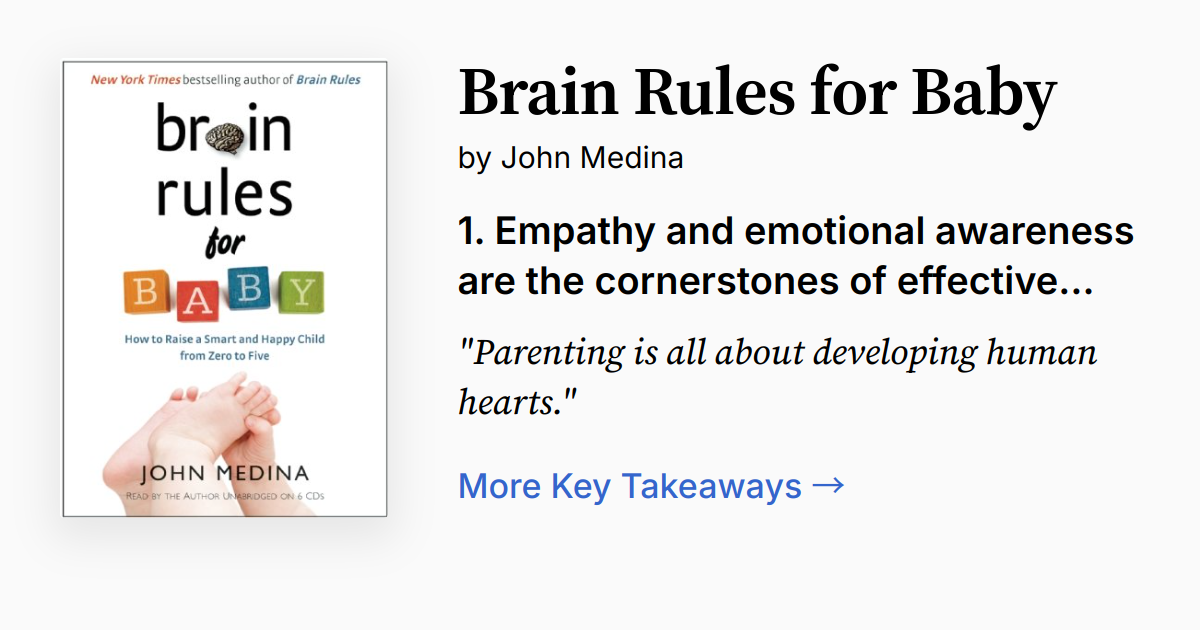 Brain Rules for Baby | Summary, Audio, Quotes, FAQ