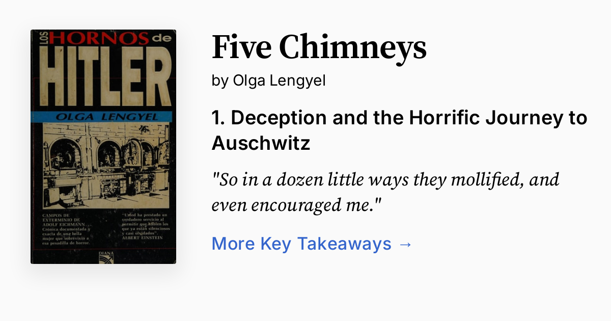 Five Chimneys by Olga Lengyel | Summary, Quotes, Audio