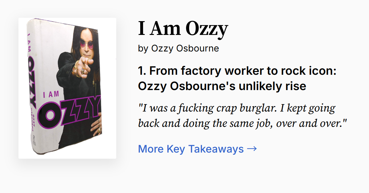 I Am Ozzy by Ozzy Osbourne | Summary, Audio, Quotes, FAQ