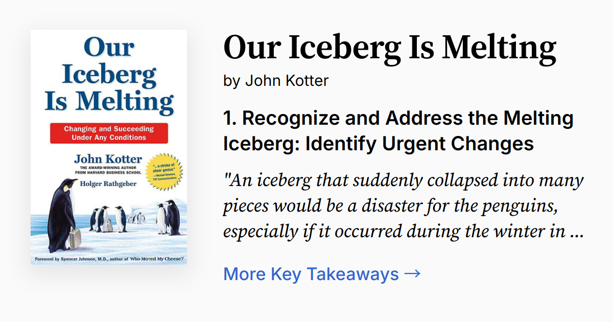 Our Iceberg Is Melting | Summary, Quotes, FAQ, Audio