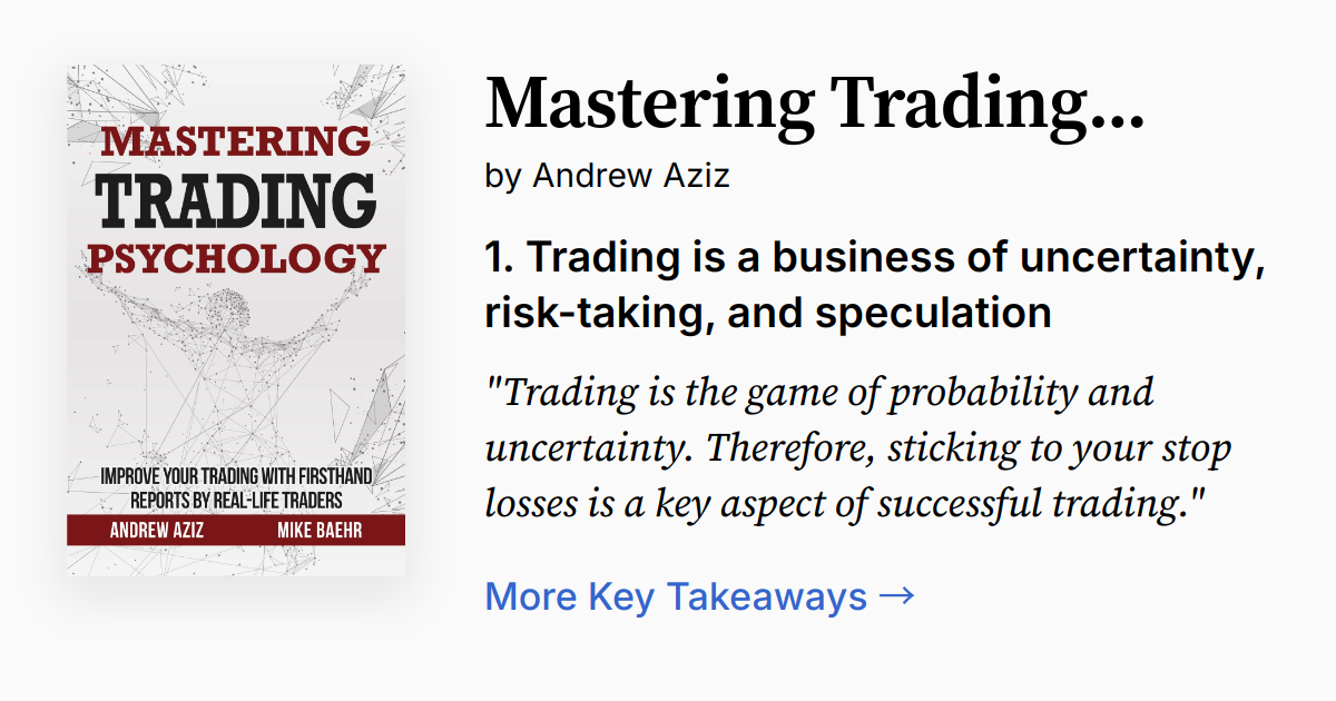 Mastering Trading Psychology | Résumé, Audio, Quotes, FAQ