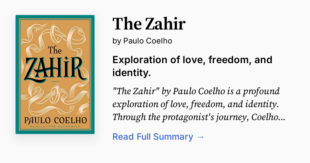The Zahir by Paulo Coelho | Summary, Audio, Analysis, FAQ