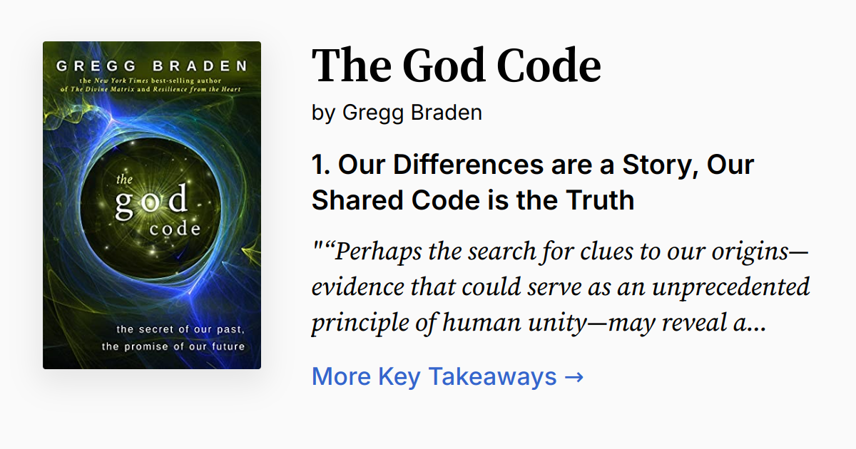 The God Code by Gregg Braden | Summary, Quotes, FAQ, Audio