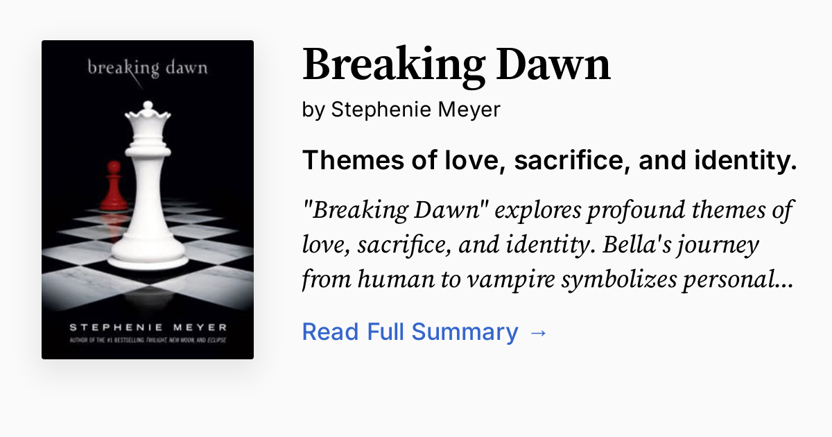 Breaking Dawn by Stephenie Meyer | Summary, Audio, Analysis, FAQ