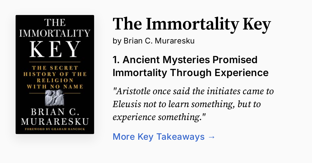 The Immortality Key | Summary, Audio, Quotes, FAQ