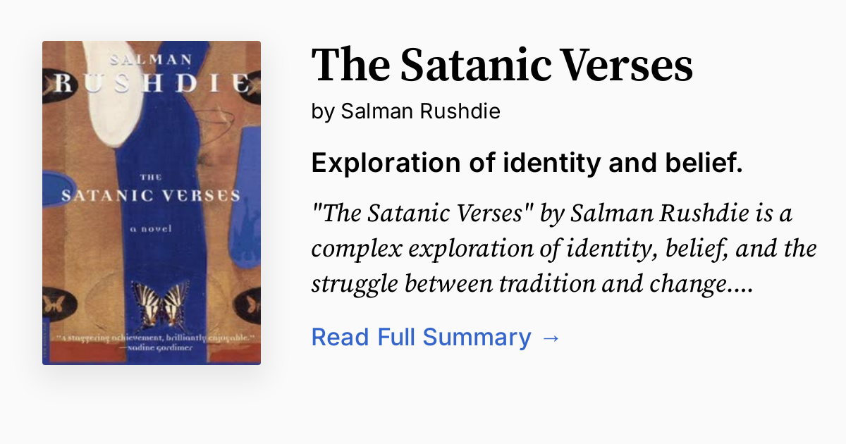 The Satanic Verses | Summary, Analysis, FAQ