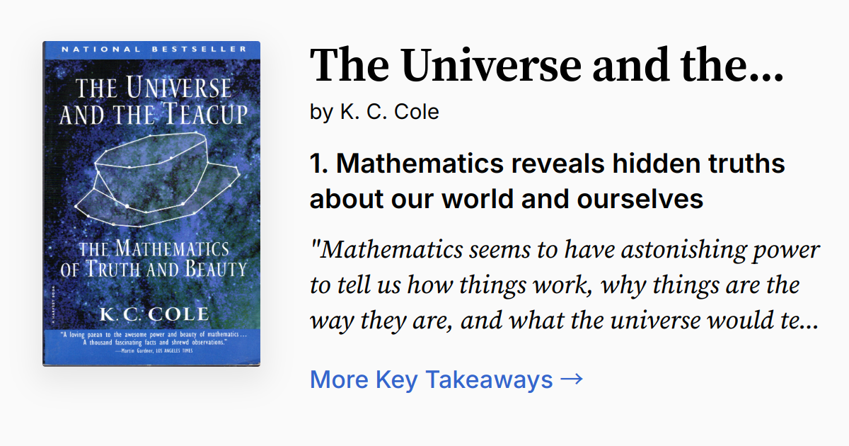 The Universe and the Teacup | Summary, Audio, Quotes, FAQ