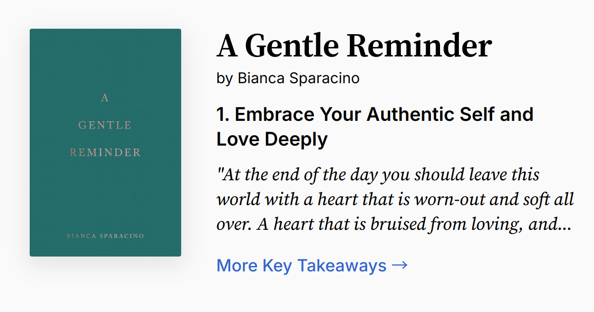 A Gentle Reminder | Summary, Quotes, FAQ, Audio