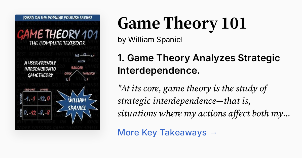 Game Theory 101 | Summary, Audio, Quotes, FAQ
