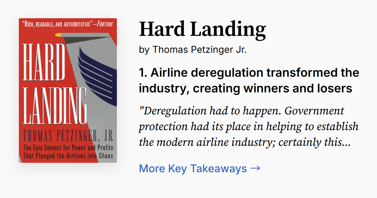Hard Landing by Thomas Petzinger Jr. | Summary, Audio, Quotes, FAQ