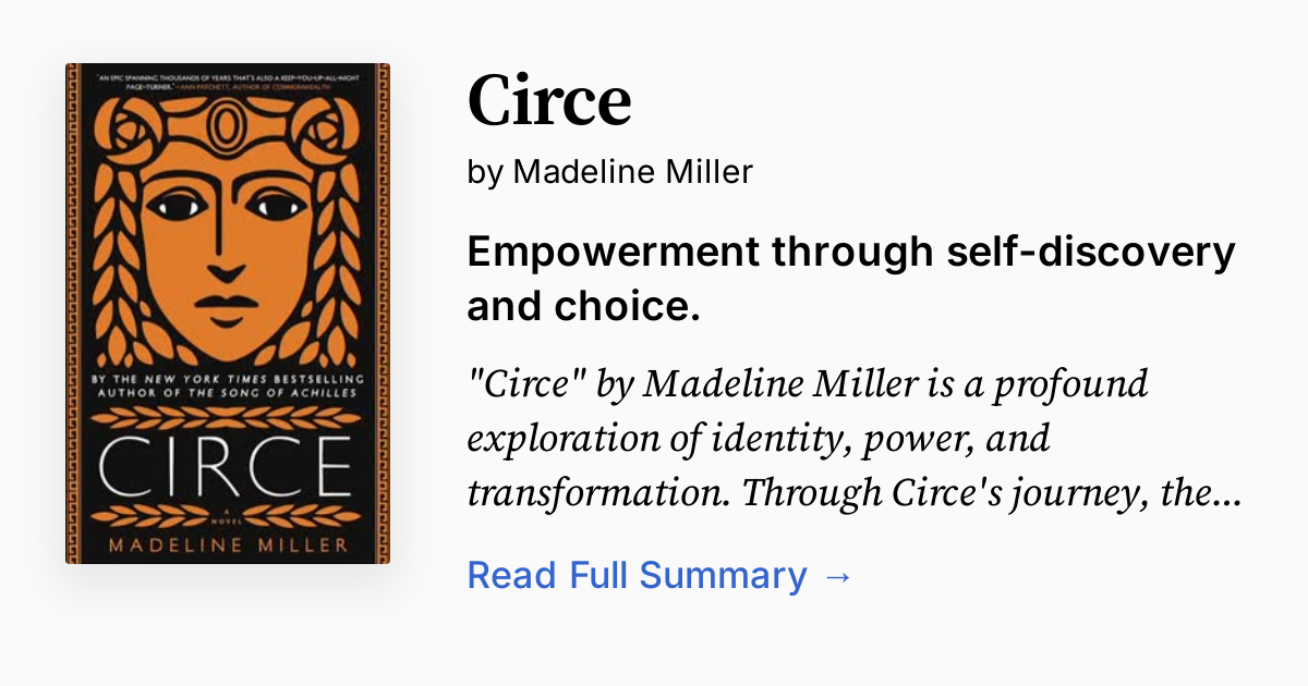 Circe by Madeline Miller | Summary, Analysis, FAQ