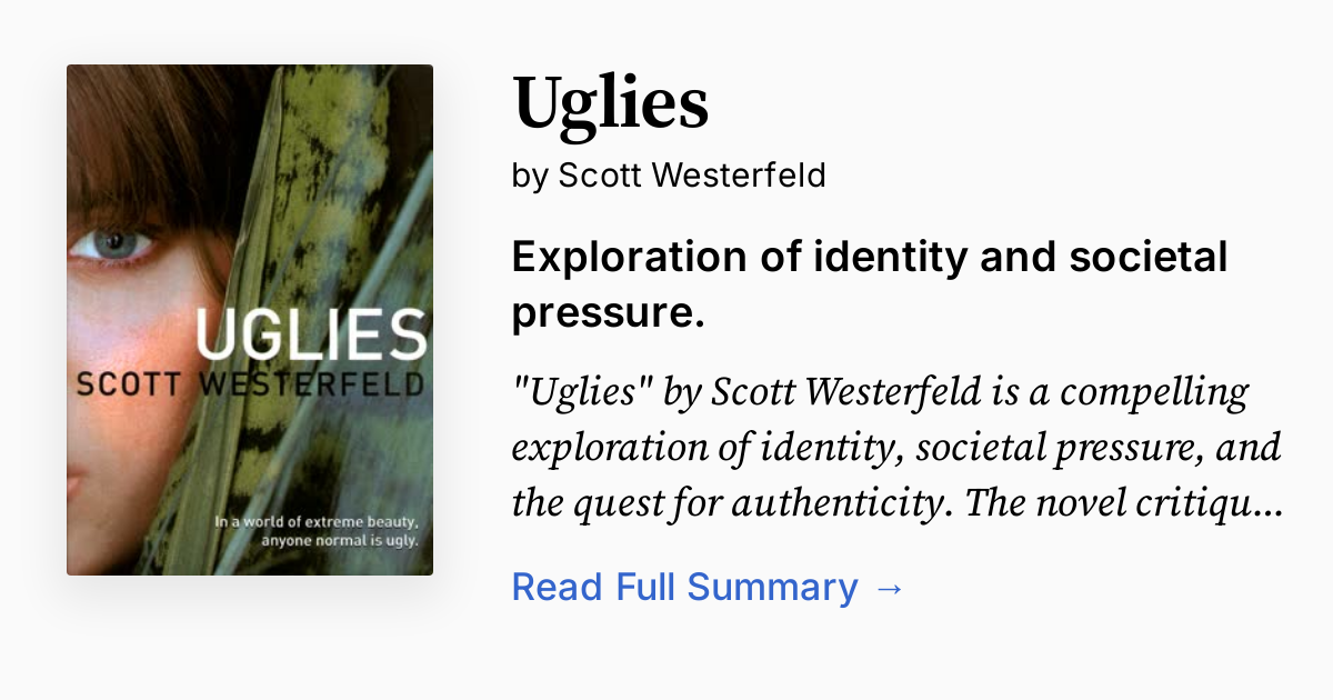 Uglies by Scott Westerfeld | Summary, Analysis, FAQ