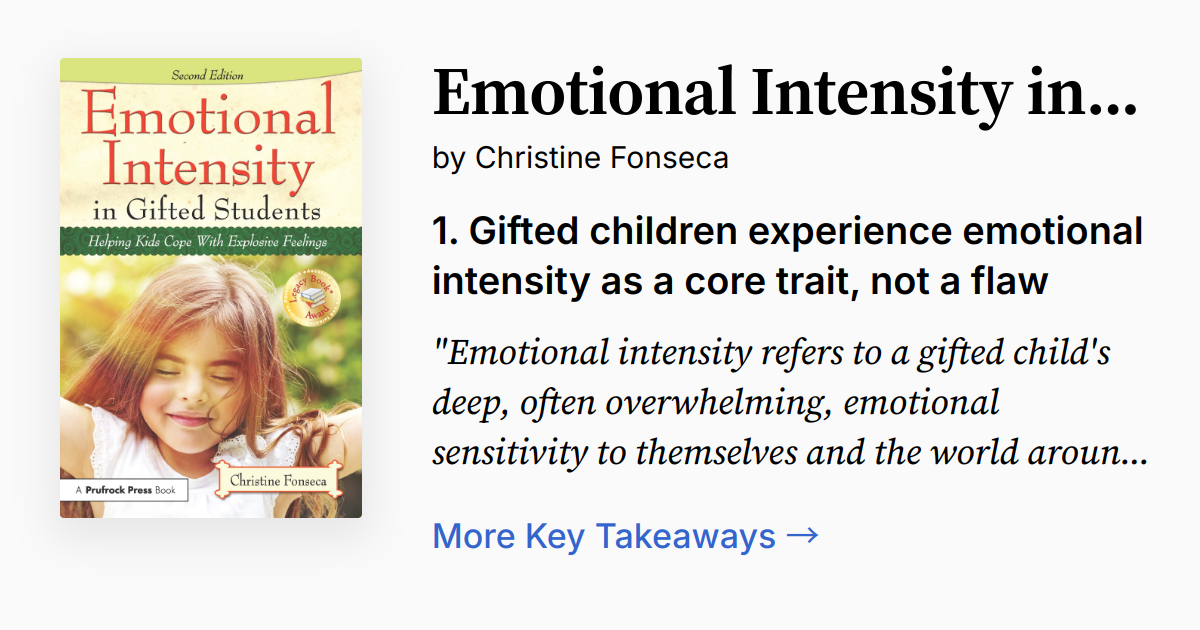 Emotional Intensity in Gifted Students | Summary, Audio, Quotes, FAQ
