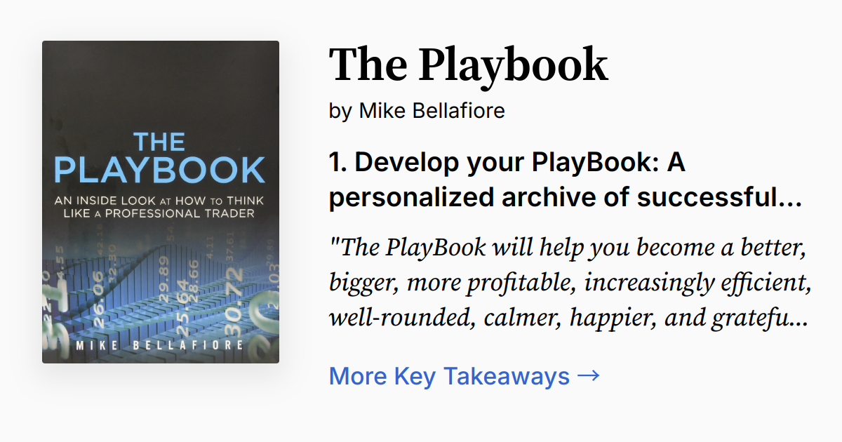 The Playbook by Mike Bellafiore | Resumo, Quotes, FAQ, Audio