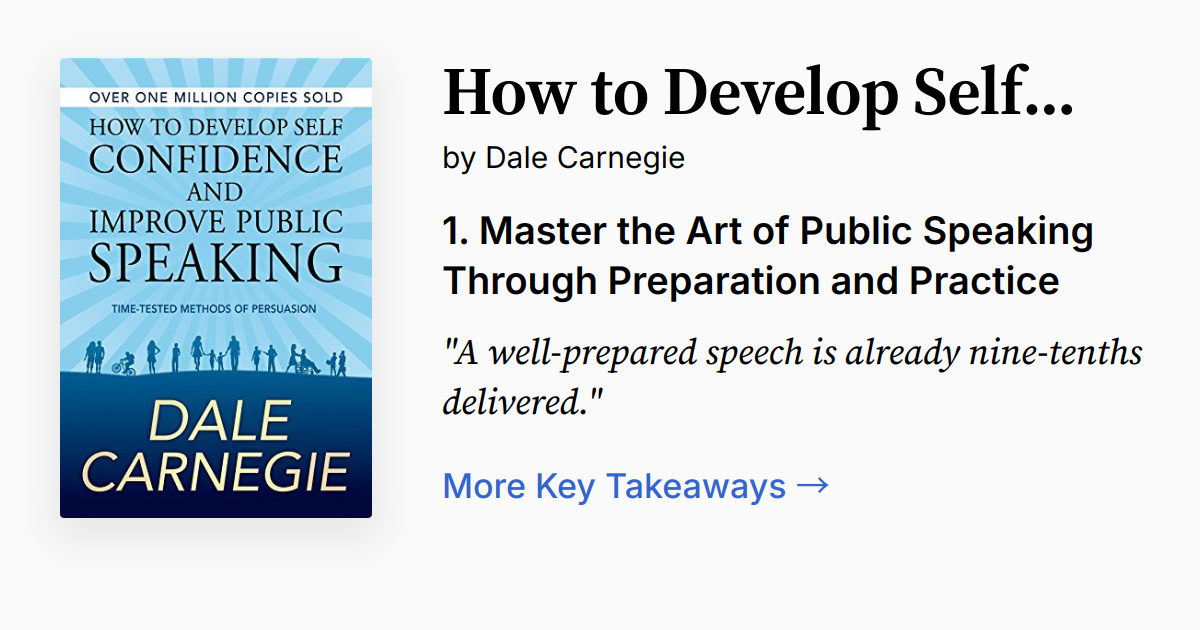How to Develop Self Confidence and Improve Public Speaking | Summary ...