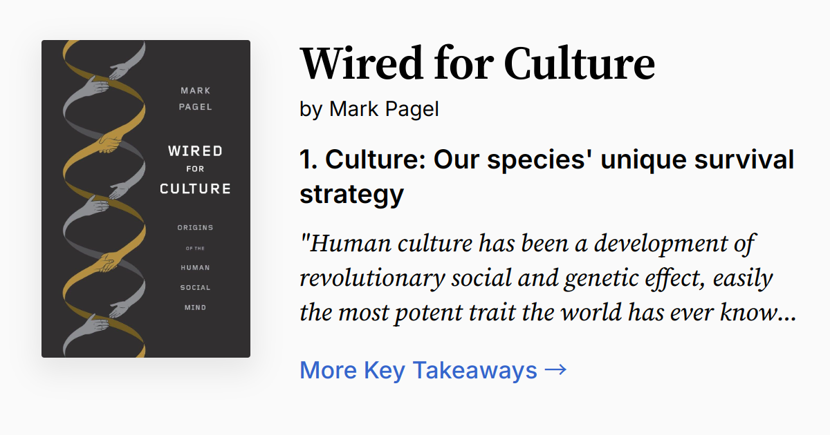 Wired for Culture | Summary, Quotes, Audio