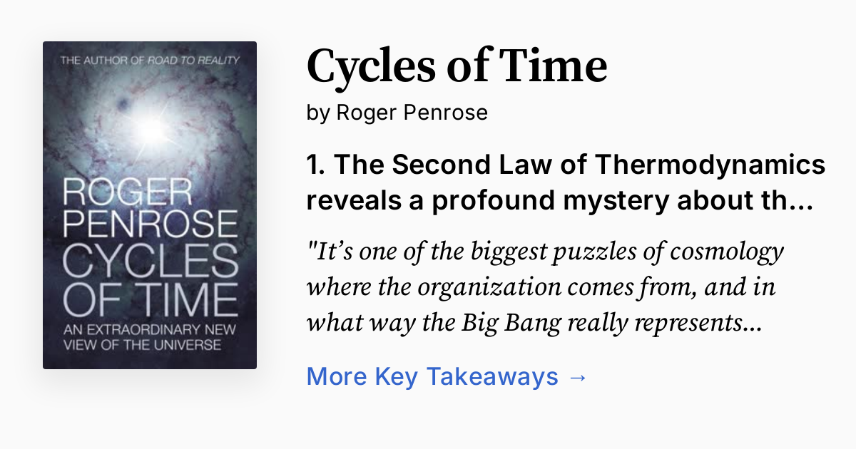 Cycles of Time by Roger Penrose | Summary, Audio, Quotes