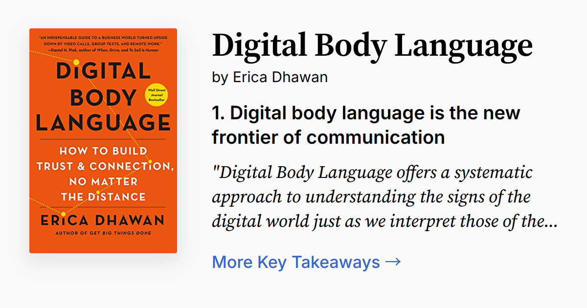 Digital Body Language | Summary, Audio, Quotes, FAQ