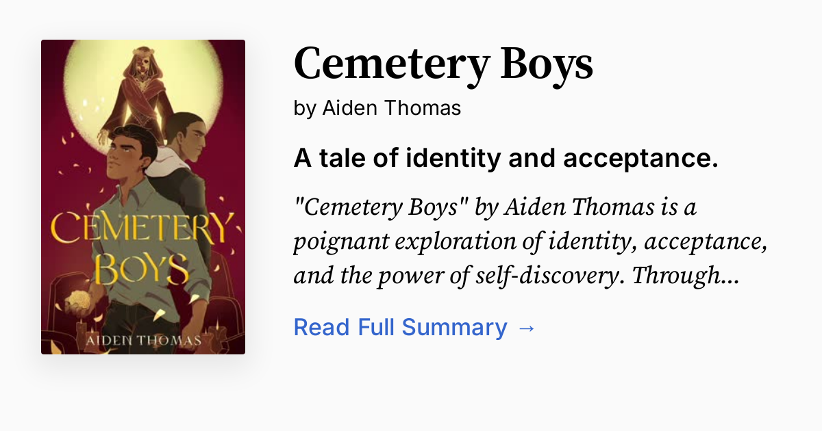 Cemetery Boys by Aiden Thomas | Summary, Analysis, FAQ