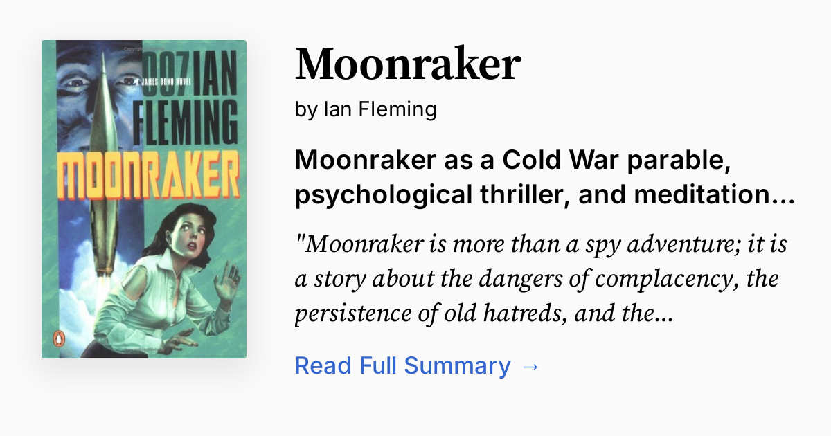 Moonraker by Ian Fleming | Summary, Analysis, FAQ