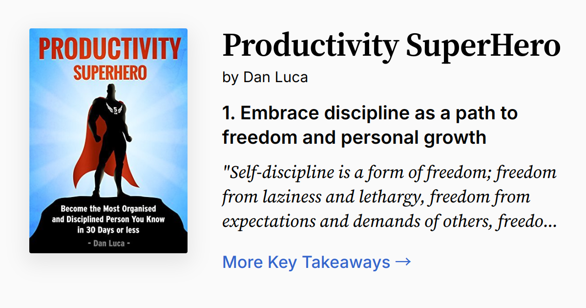 Productivity SuperHero | Summary, Audio, Quotes, FAQ