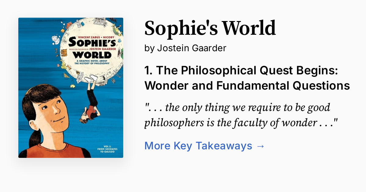 Sophie's World by Jostein Gaarder | Summary, Audio, Quotes, FAQ
